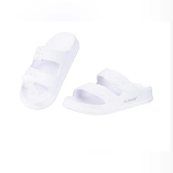Musshoe | Shoes | New Musshoe Womens Comfort Slidesdouble Buckle Summer ...